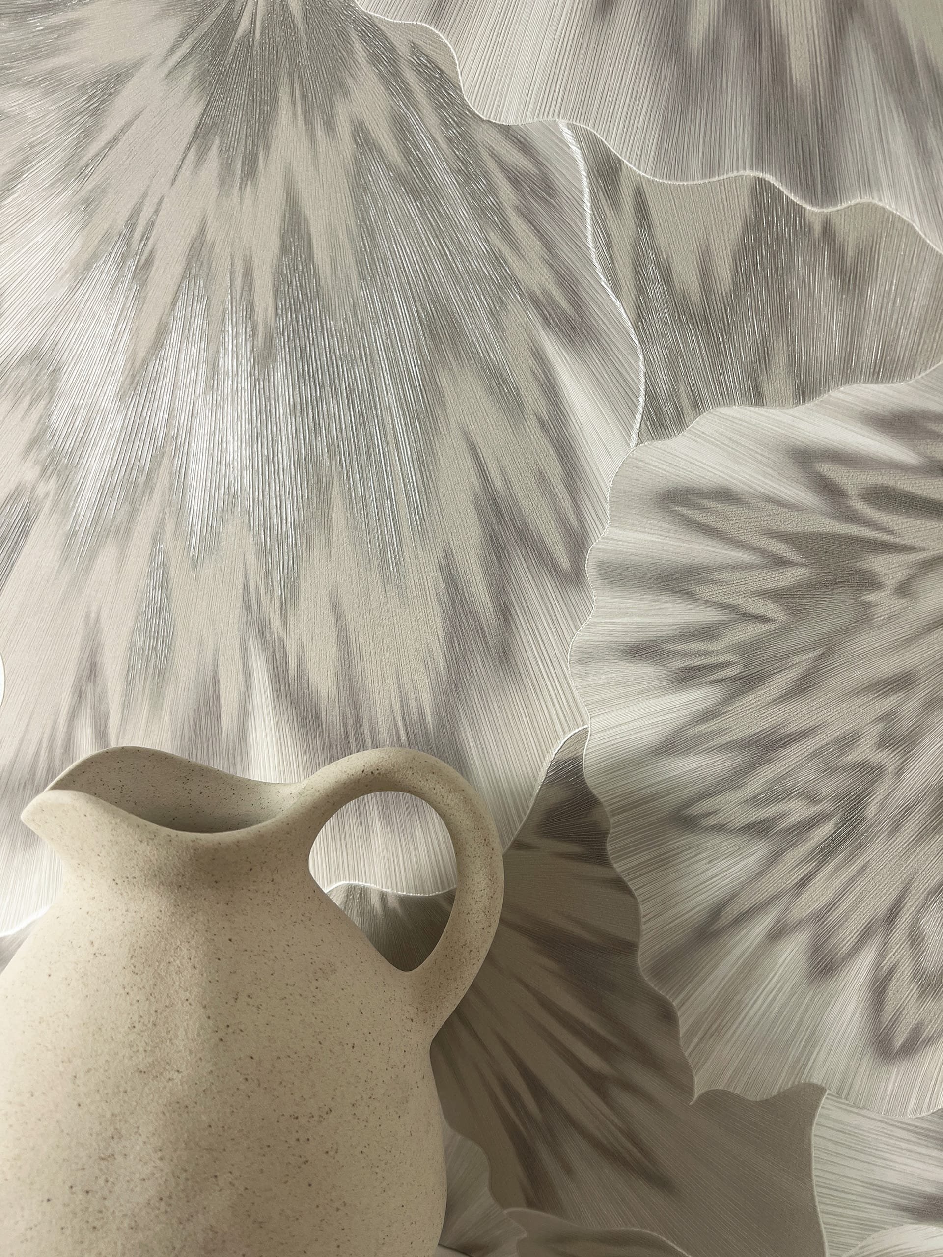 Spannende Tapete Taupe Muster Ebenbild